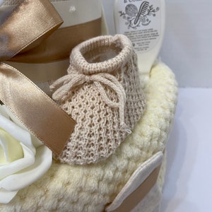Neutral Nappy Cake Baby Shower Gift Unisex Nappy Cake Cream - Etsy