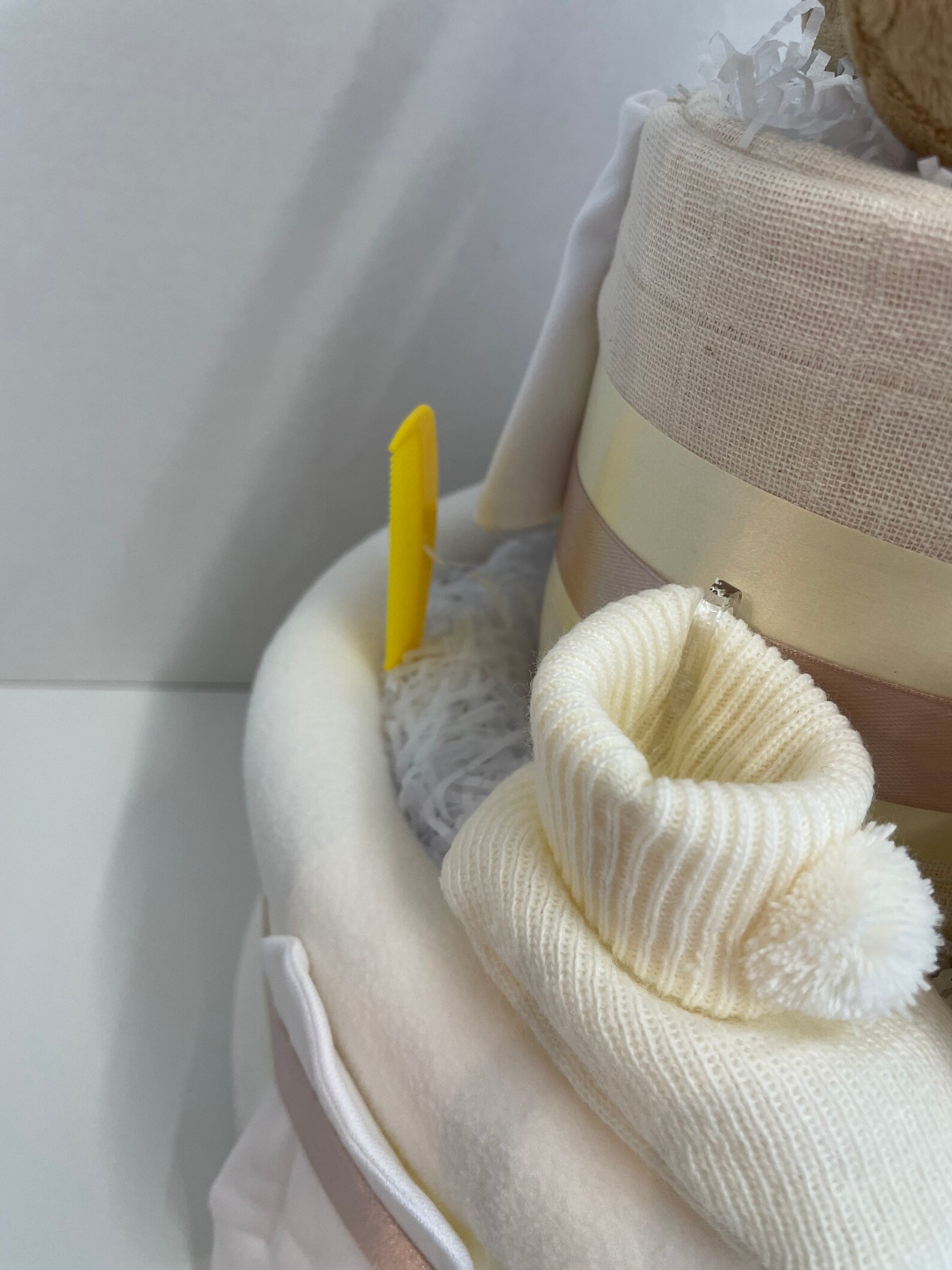Neutral Nappy Cake Baby Shower Gift Unisex Nappy Cake Cream - Etsy