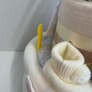 Neutral Nappy Cake Baby Shower Gift Unisex Nappy Cake Cream - Etsy