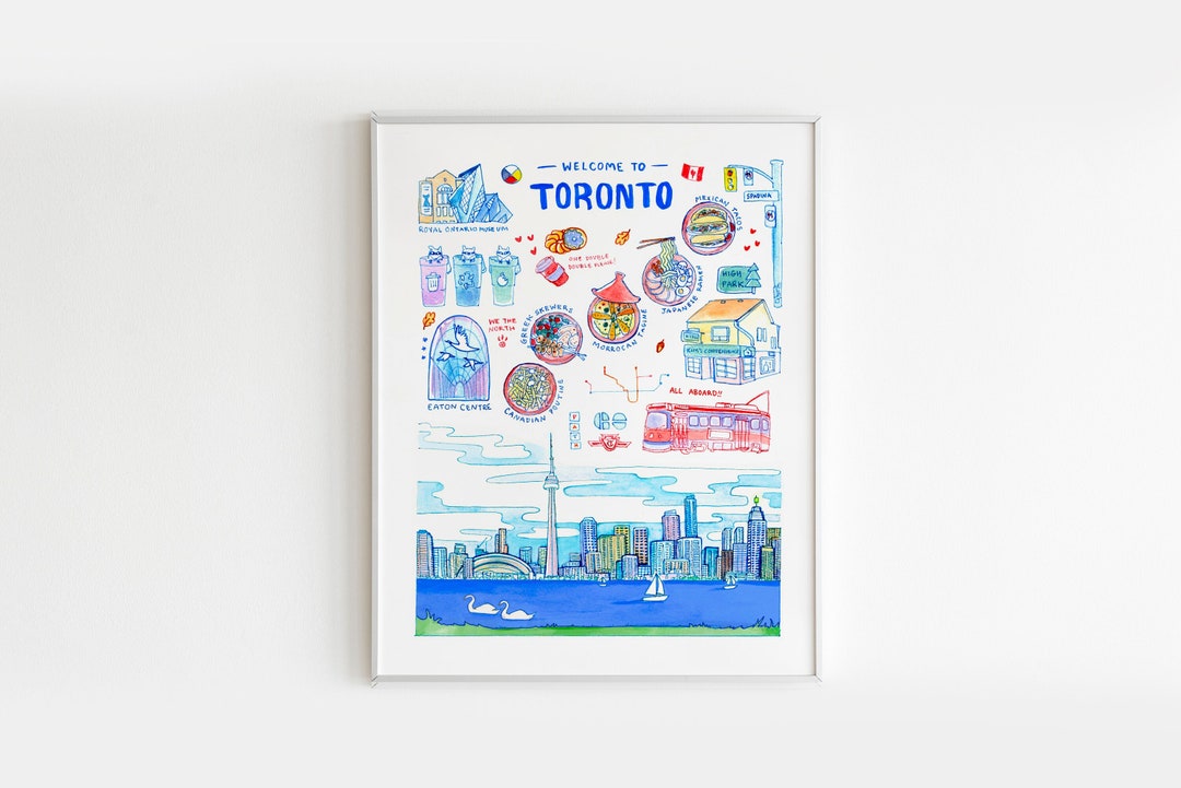 Toronto Art Print 8 X 10 Home Decor Travel City Local - Etsy Canada