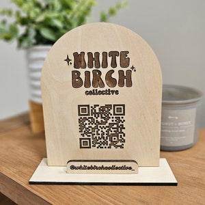 Custom QR Code Logo Sign Business Accessories Craft Fair Sign Social ...