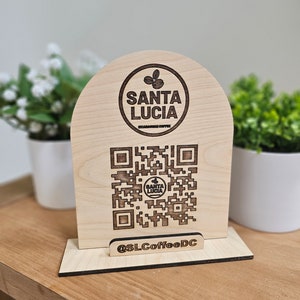 Custom QR Code Logo Sign Business Accessories Craft Fair Sign Social ...