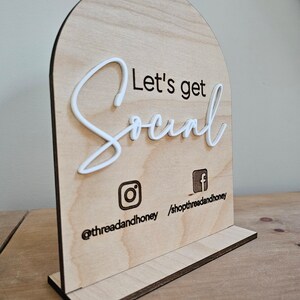 Custom Social Media Sign Business Accessories Craft Fair Sign Business ...