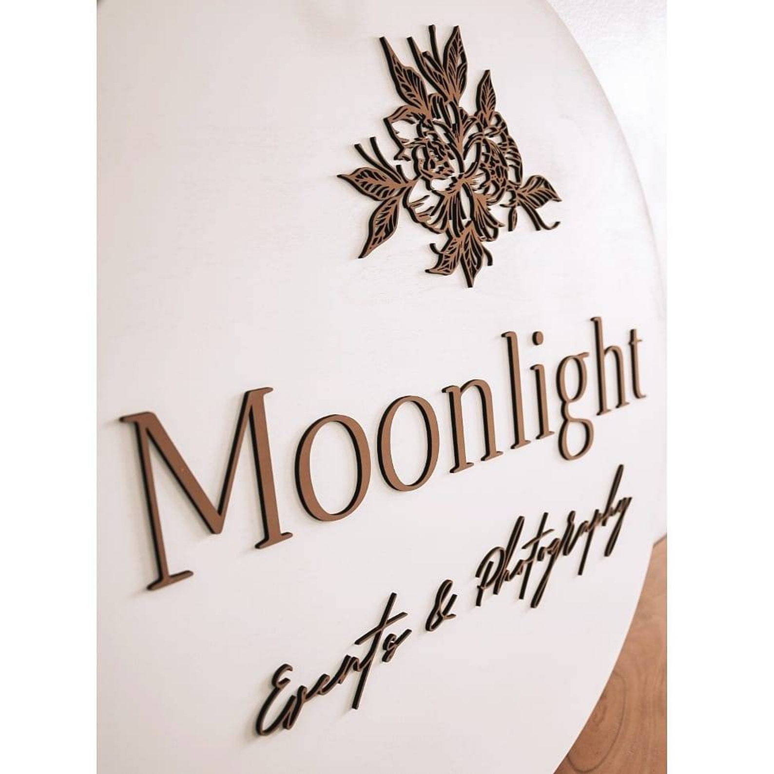 Handmade 3D Logo Sign for Small Businesses laser Cut Circle - Etsy