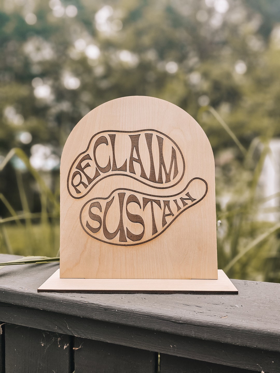 Custom Engraved Business Sign Logo Display Craft Fair Sign Social Media ...