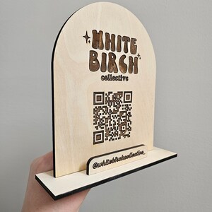 Custom QR Code Logo Sign Business Accessories Craft Fair Sign Social ...