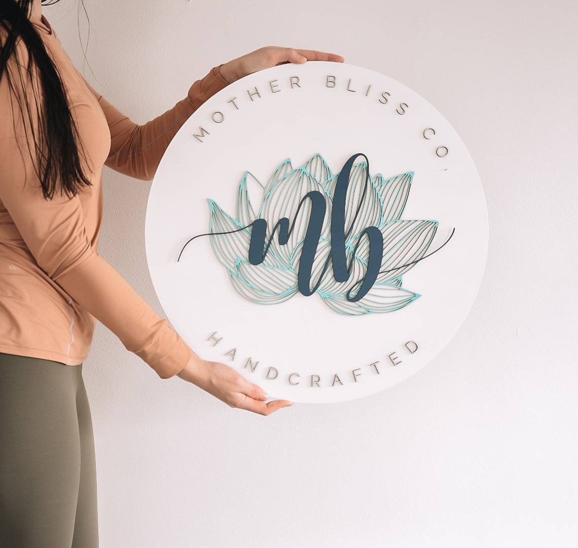 Custom 3D Color Logo Wood Round Sign Laser Cut Sign - Etsy