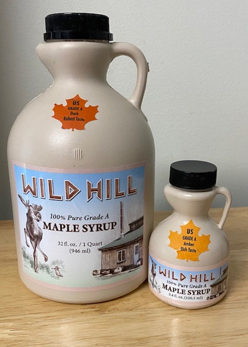 100% Pure Maple Syrup Jug, NEW LABELS See Photos Custom Tags, Wedding ...