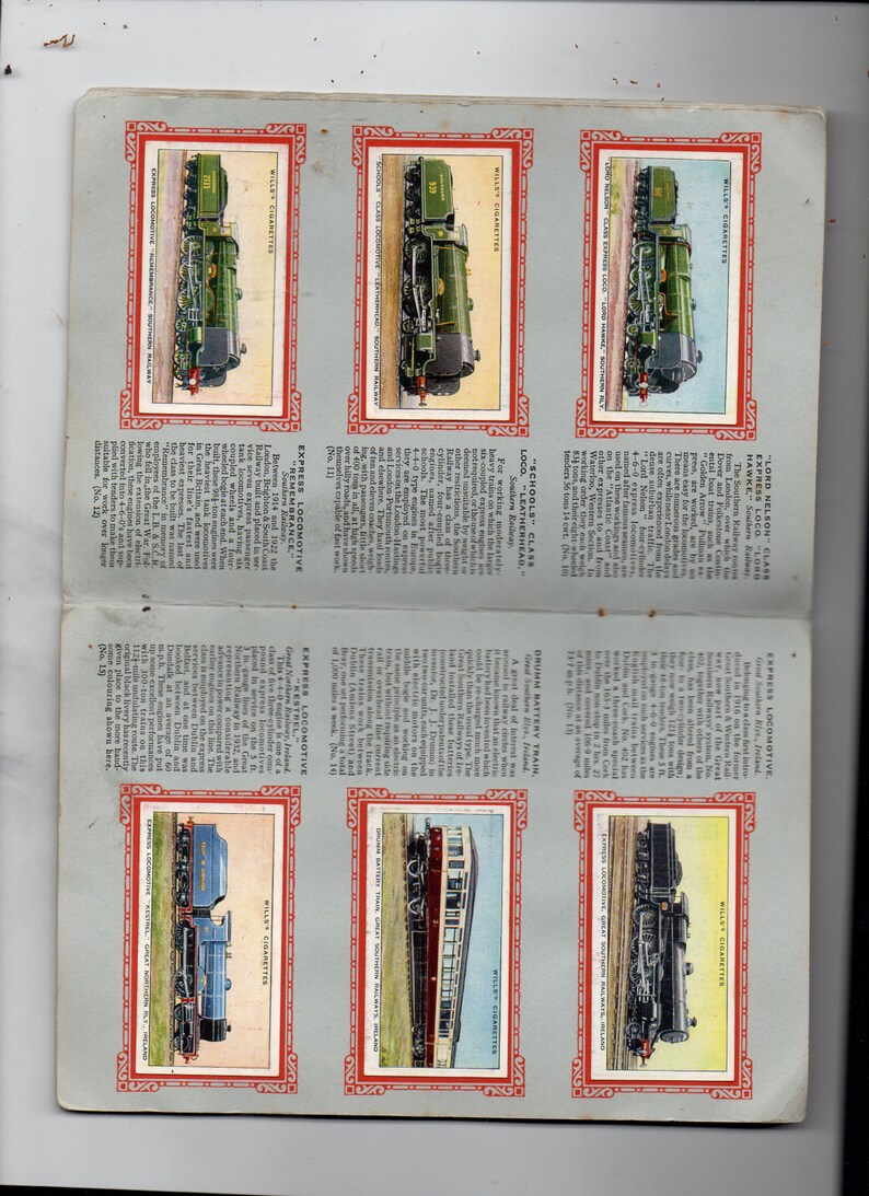 SIX Complete Sets of Cig Cards-film Stars and Railway Engines=in ...