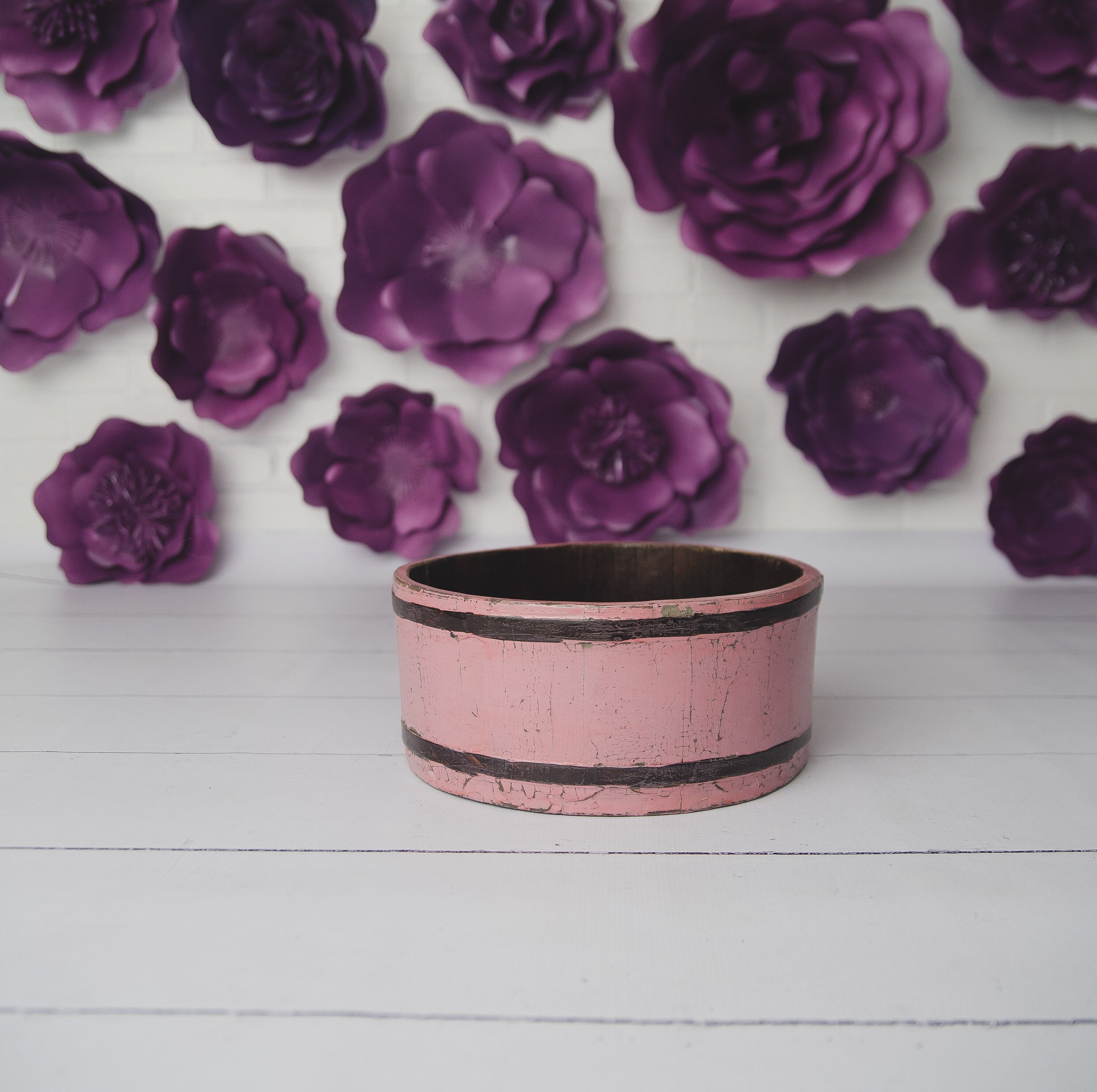 Pink Bucket With Purple Flower Backdrop (digital Background ) - Etsy