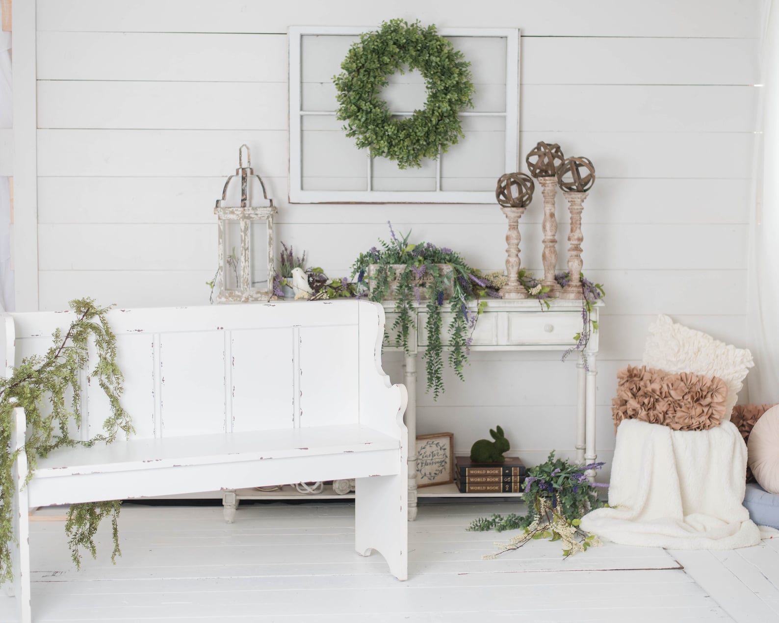 Spring Farmhouse Digital Backdrop With Shiplap Wall - Etsy