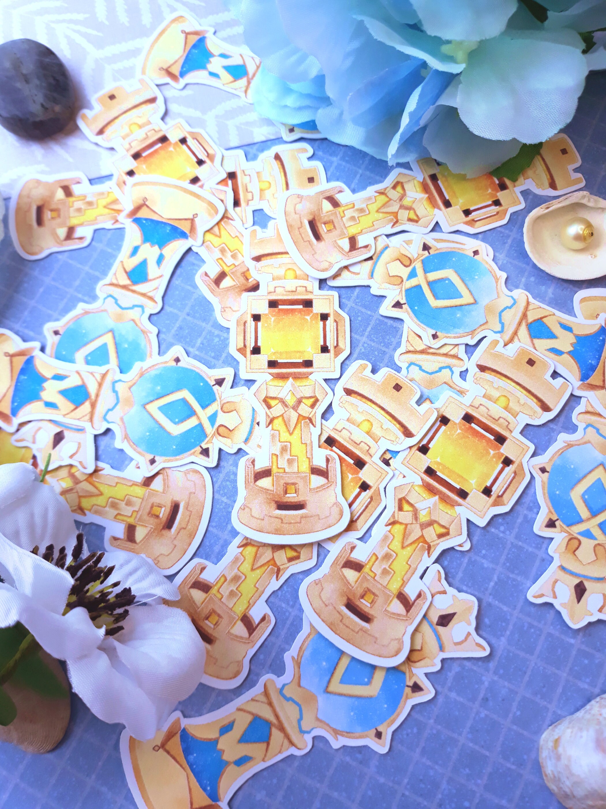 Genshin Impact Venti and Zhongli Gnosis Vinyl Stickers - Etsy