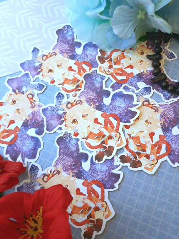 Genshin Impact Naganohara Yoimiya Chibi Vinyl Sticker | Etsy Ireland