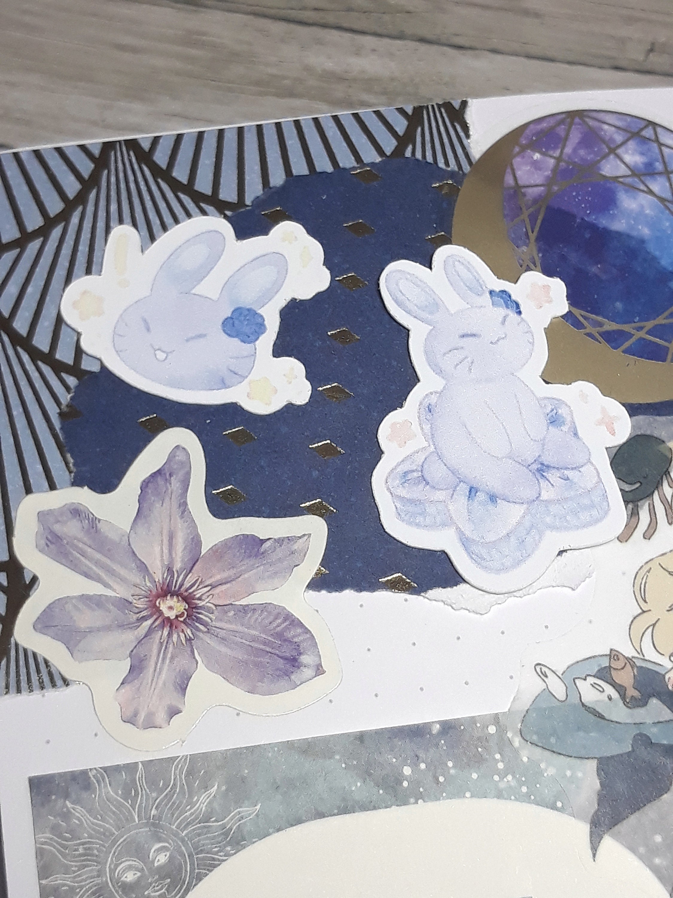 Nibble the Moon Bunny Sticker Pack - Etsy