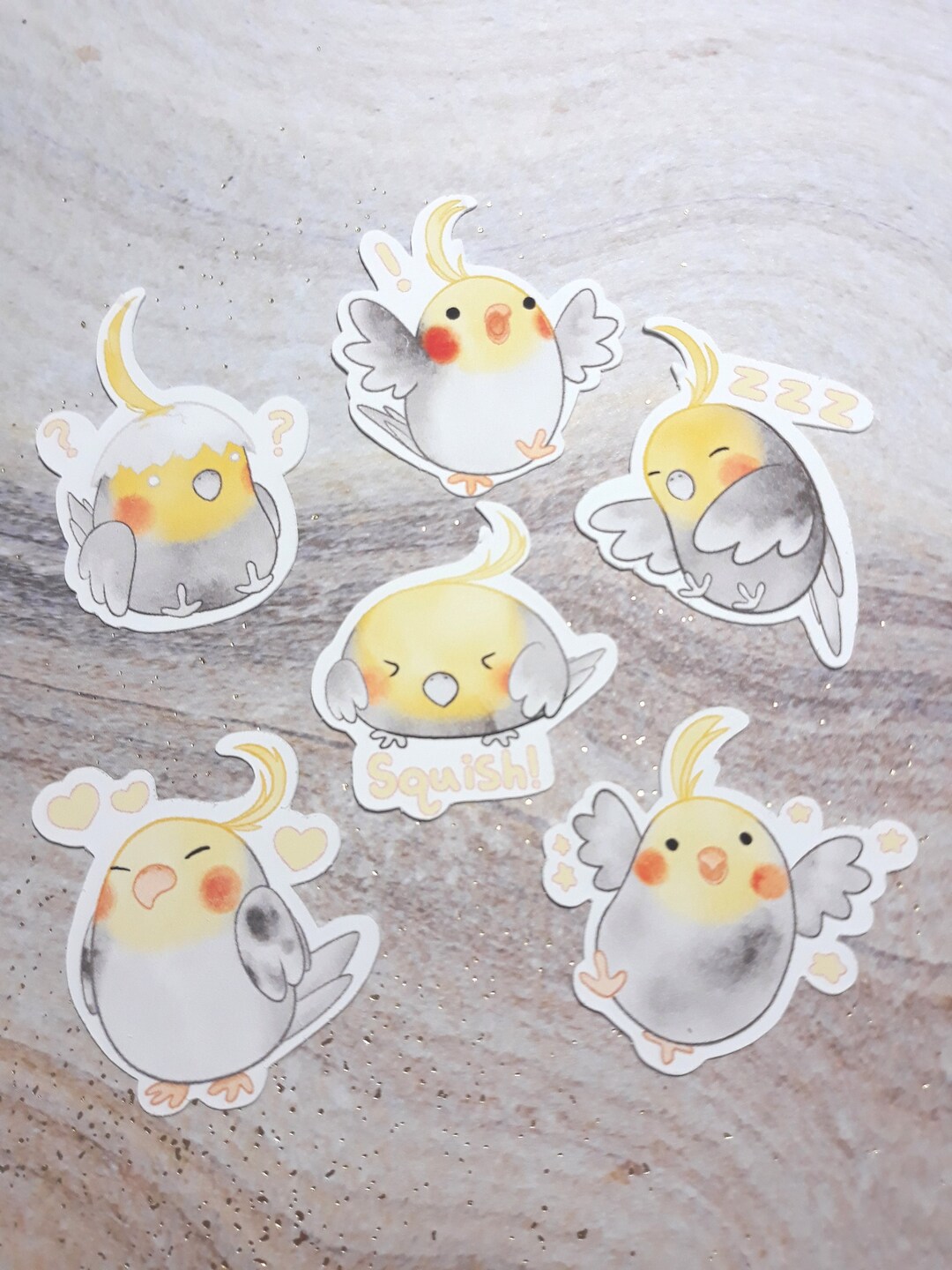 Chubby Cockatiels Sticker Pack - Etsy