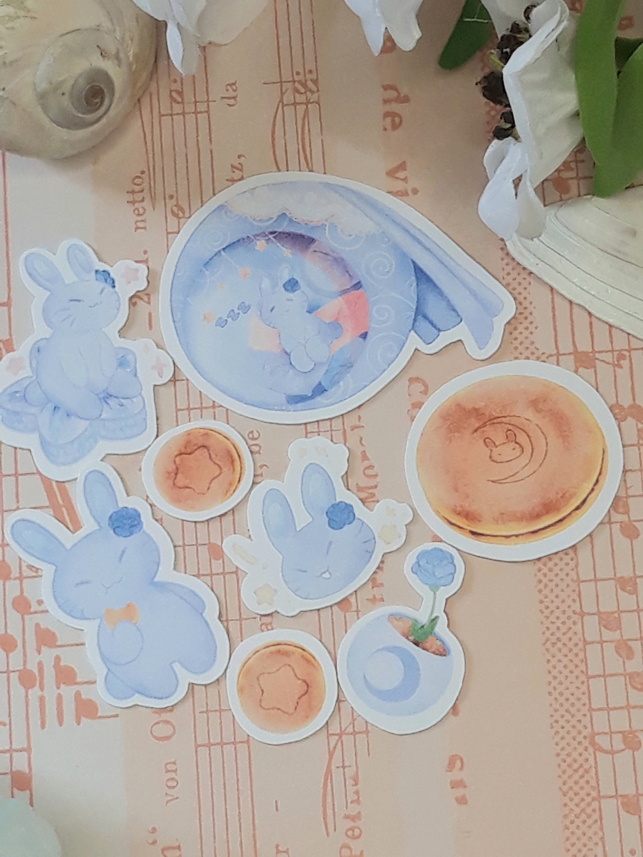 Nibble the Moon Bunny Sticker Pack | Etsy