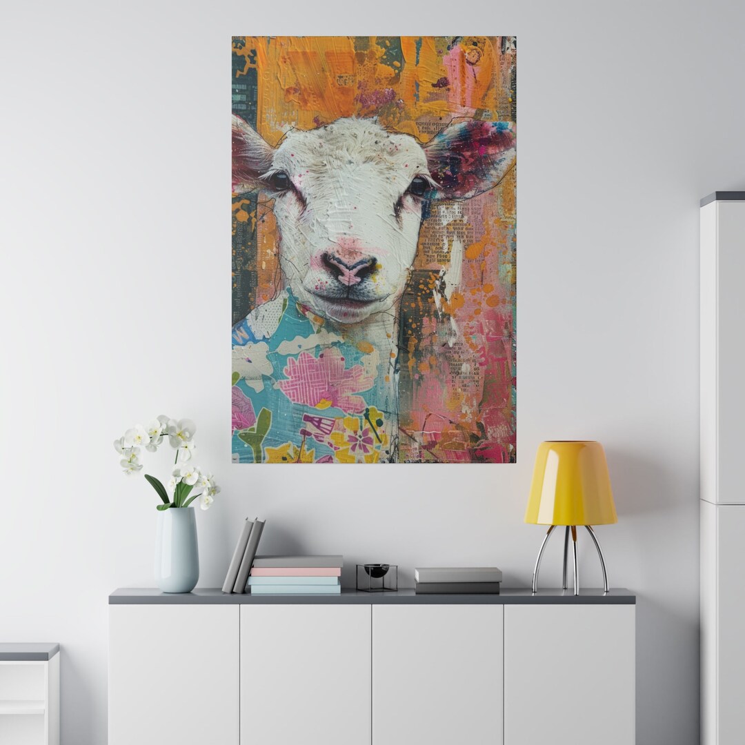 Farm Animal Abstract Wall Art, Wildflower Nursery Decor, Floral Nursery ...
