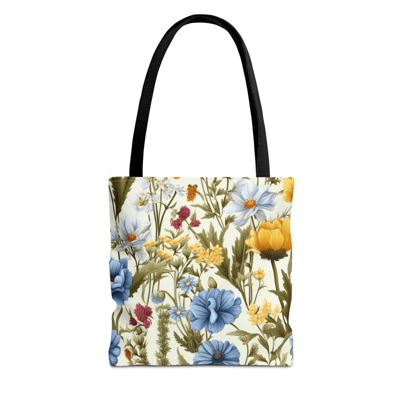 Cottage Core Wildflower Tote Bag, Wildflowers, Tote, Handbag, Floral ...