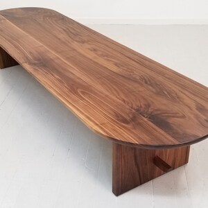 Custom MIRA Coffee Table Trestle Base, Capsule-shaped Top Stylish ...