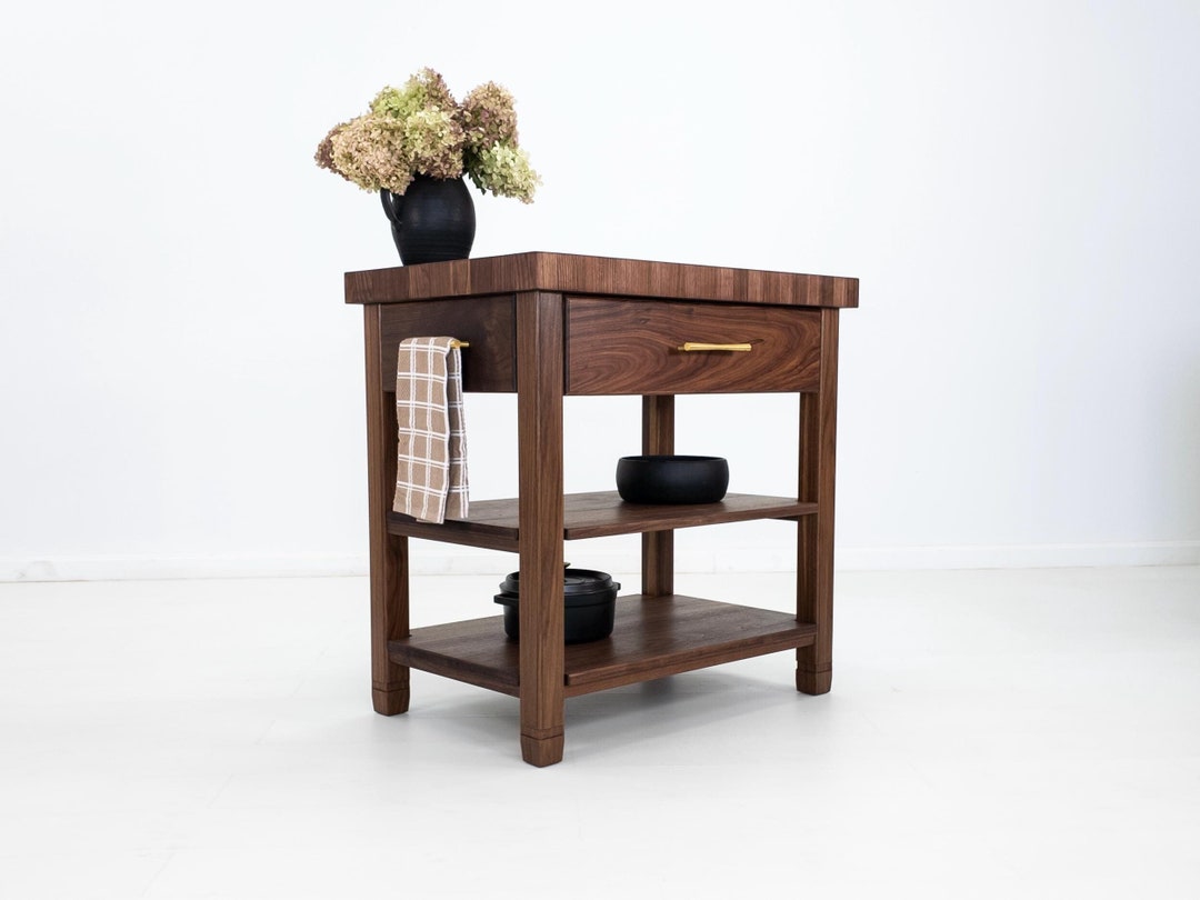 WALT Butcher Block Island End-grain Walnut, Custom Sizes, Chef's Prep ...