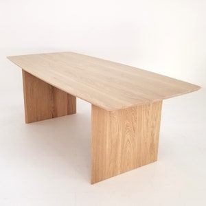 Crafted Dining Table JENI Table Extensions, White Oak, Bowed Top ...
