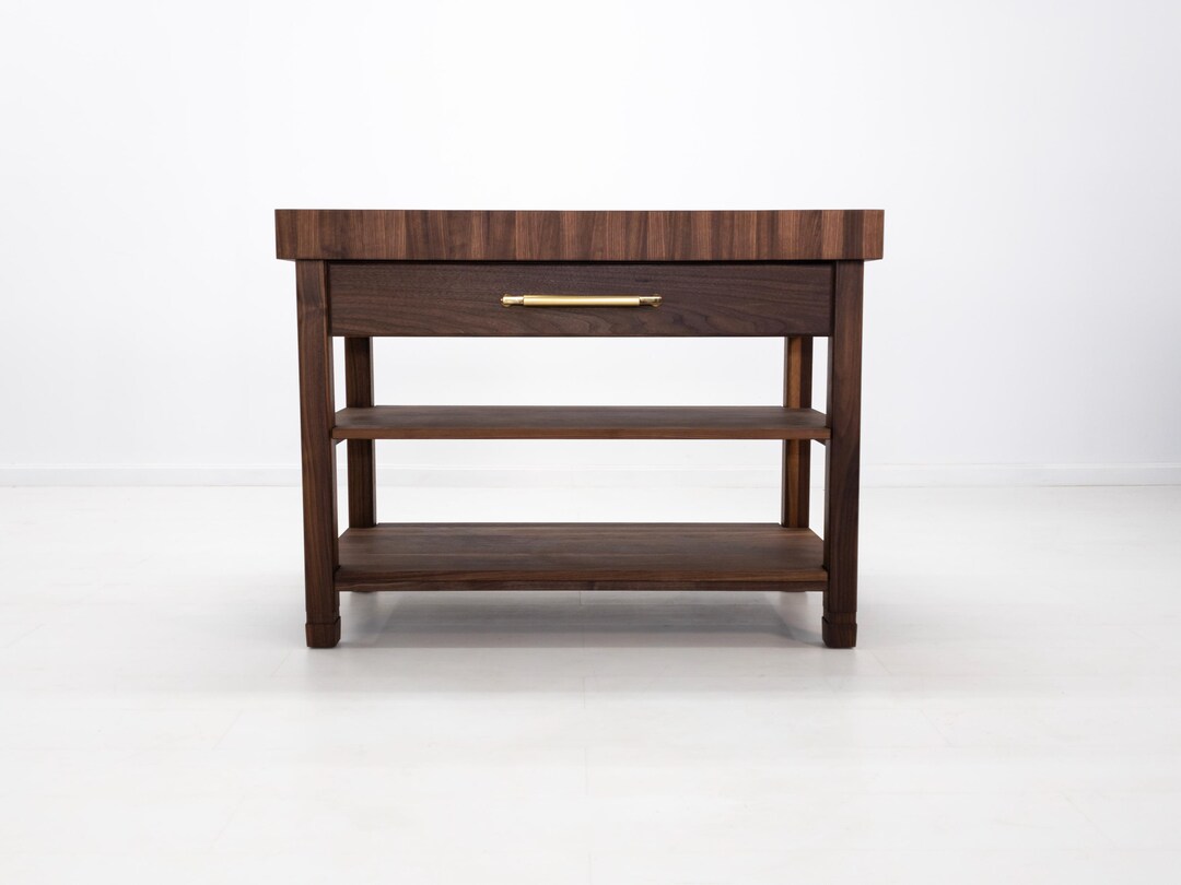 WALT Butcher Block Island – End-grain Walnut Prep Station, Custom ...