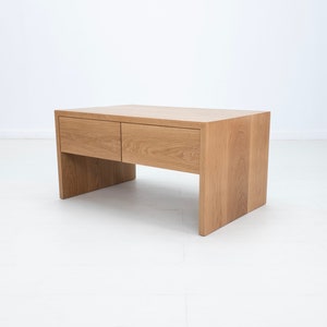 Custom DREW Coffee Table Handcrafted White Oak, Continuous Grain, Extra ...