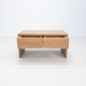 Custom DREW Coffee Table Handcrafted White Oak, Continuous Grain, Extra ...