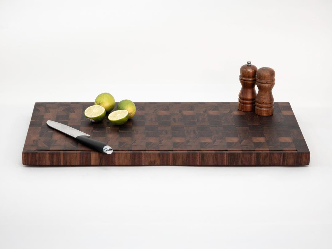 Custom Solid Walnut Cutting Board - End-grain Butcher Block, Juice Groove, Chef’s Prep Board - Etsy