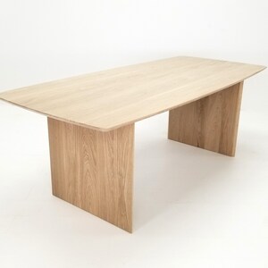 Crafted Dining Table JENI Table Extensions, White Oak, Bowed Top ...