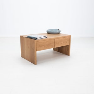 Custom DREW Coffee Table Handcrafted White Oak, Continuous Grain, Extra ...