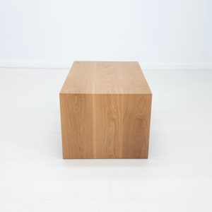 Custom DREW Coffee Table Handcrafted White Oak, Continuous Grain, Extra ...