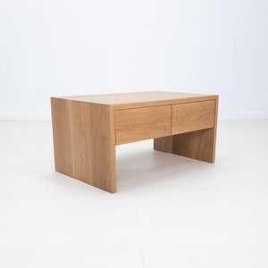 Custom DREW Coffee Table Handcrafted White Oak, Continuous Grain, Extra ...