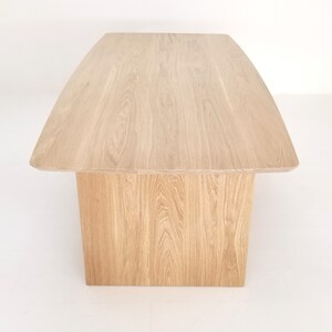 Crafted Dining Table JENI Table Extensions, White Oak, Bowed Top ...