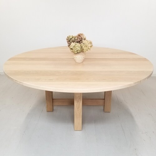 Reeded Tambour Base Round Dining Table - Etsy