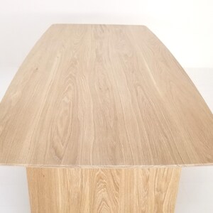 Crafted Dining Table JENI Table Extensions, White Oak, Bowed Top ...