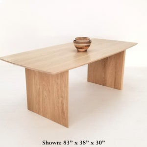 Crafted Dining Table JENI Table Extensions, White Oak, Bowed Top ...