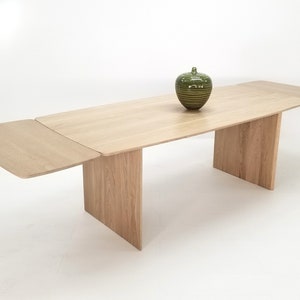 Crafted Dining Table JENI Table Extensions, White Oak, Bowed Top ...