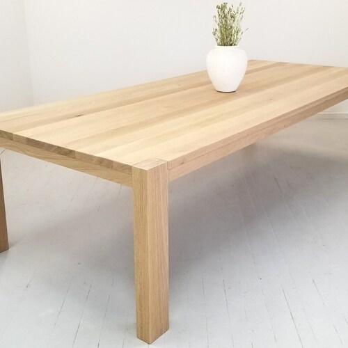 Modern White Oak Dining Table - Etsy