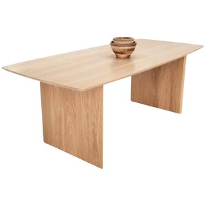 Crafted Dining Table JENI Table Extensions, White Oak, Bowed Top ...