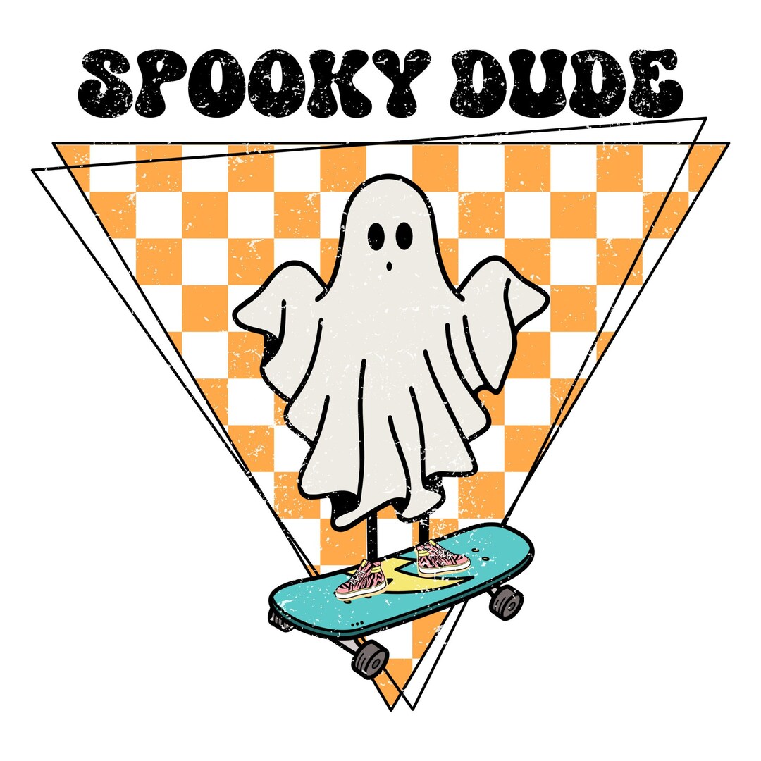 Spooky Dude on Skateboard, Direct to Film Transfers, Custom Transfers, Seasonal DTF Transfer ...