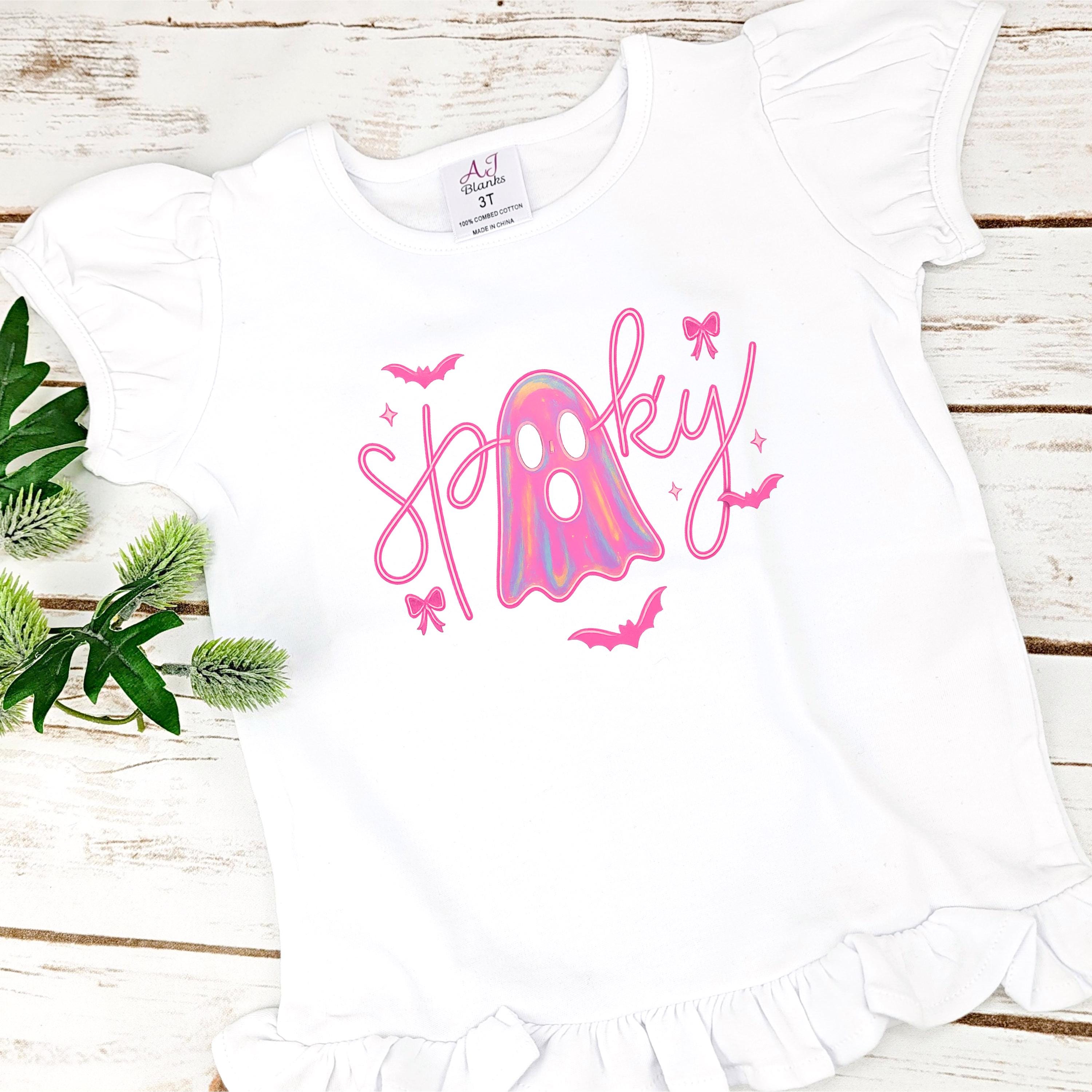 Pink Neon Spooky Ghost DTF Transfer - Halloween Custom Design - Etsy