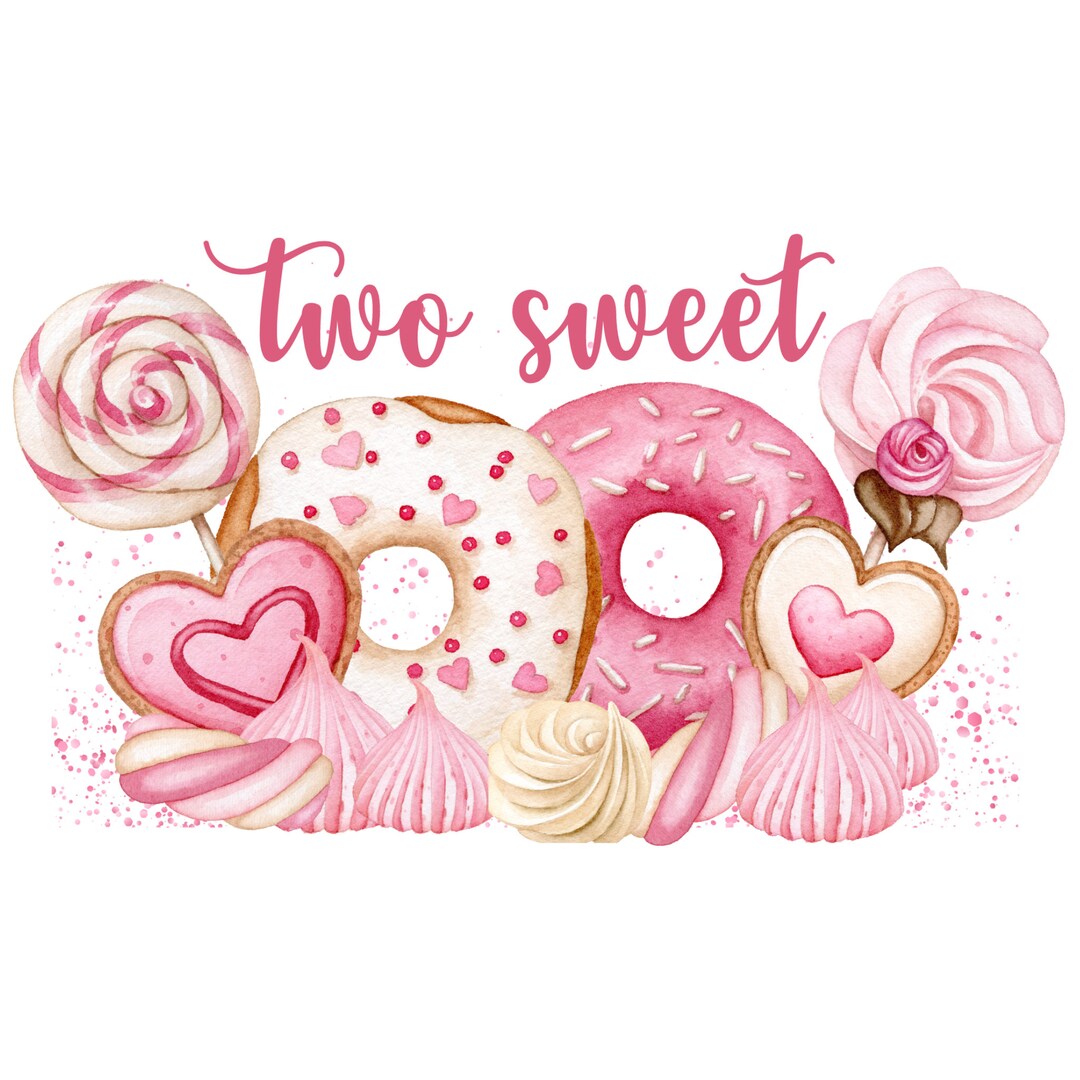 Two Sweet Donuts 2nd Birthday DTF Transfer: Baby Shirt Heat Transfer - Etsy
