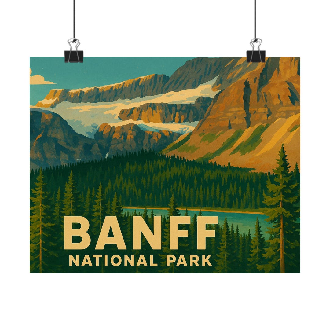 Banff National Park Poster | Matte Horizontal Poster - Etsy