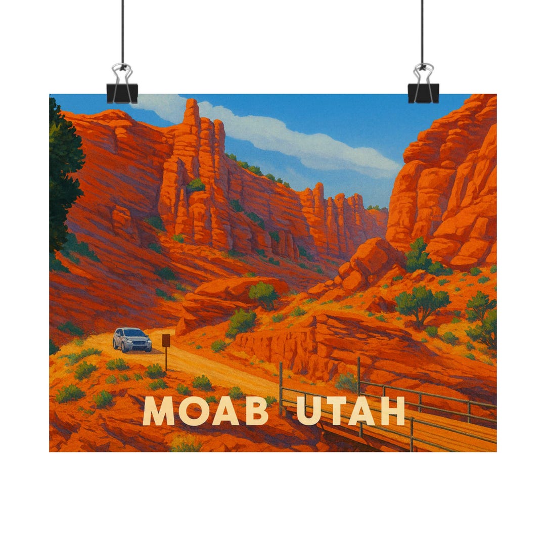 Moab Utah Landscape Poster: Vibrant Matte Wall Art - Etsy