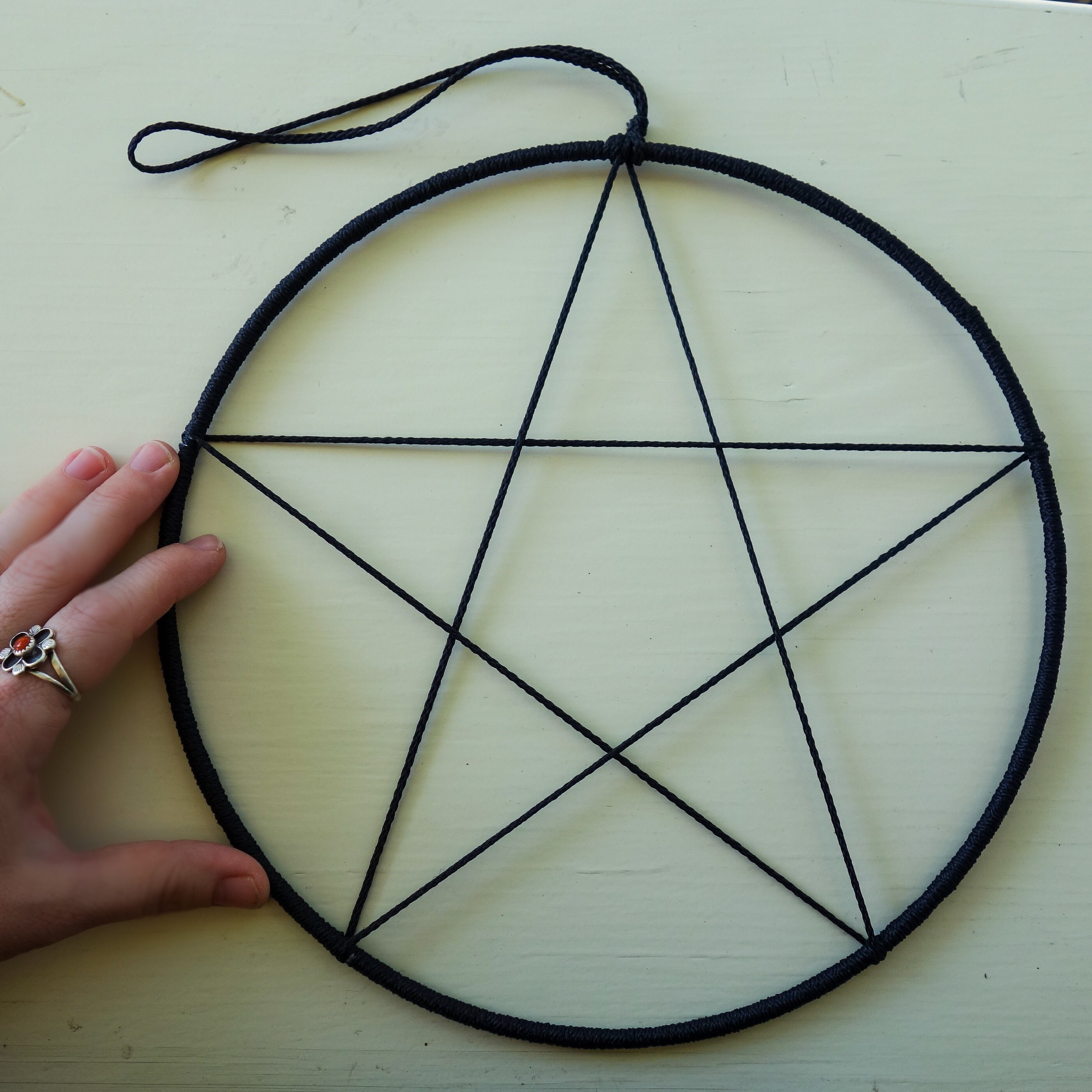 Pentagram wall hanging 5-10 minimalist witch home decor | Etsy