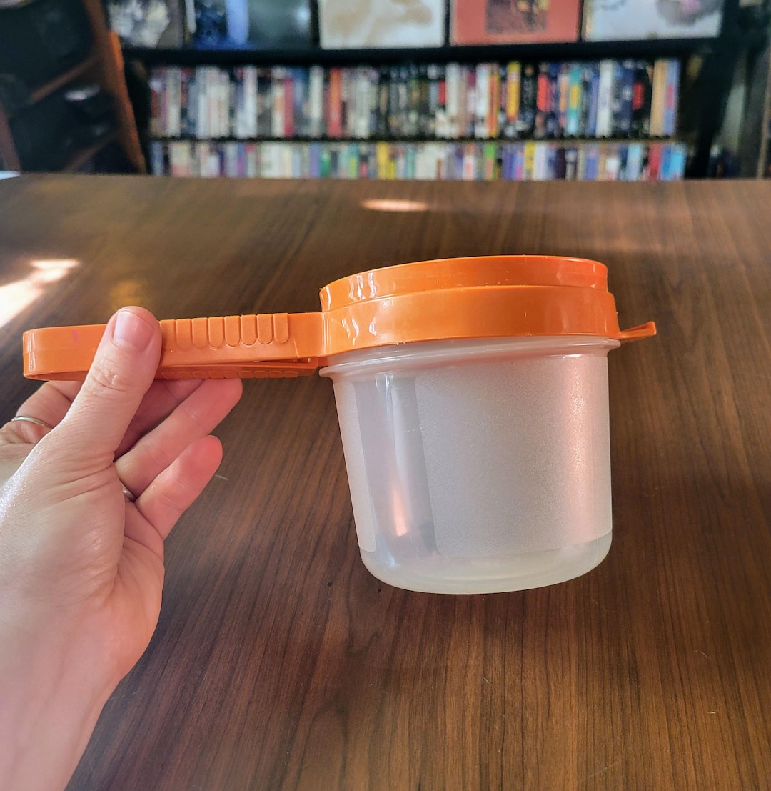 Tupperware Sifter Vintage 70s Orange Kitchen With Container and Lid ...