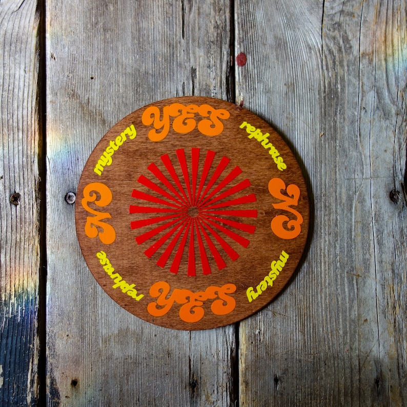 Psychedelic 60s Style Pendulum Board 6 1/2 Round Wood | Etsy