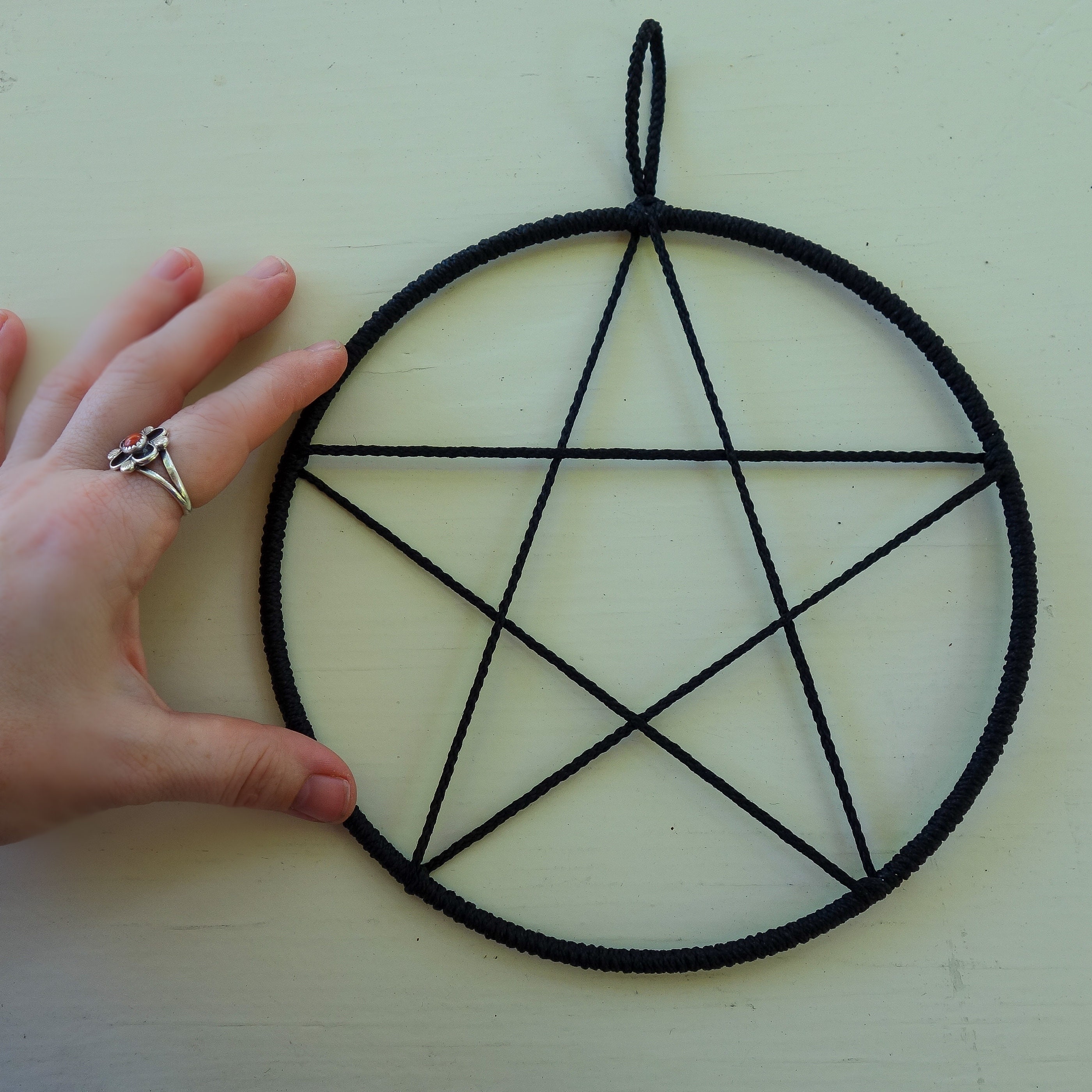 Pentagram wall hanging 5-10 minimalist witch home decor | Etsy