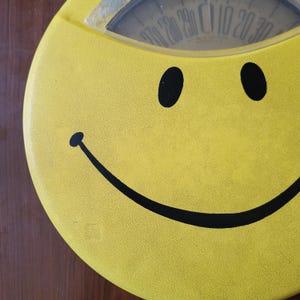 60s Smiley Face Scale, Vintage Groovy Hippie Home Decor, Flower Power ...